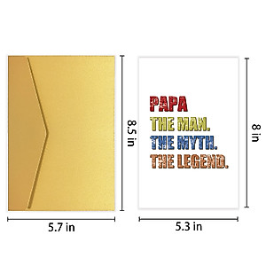 Funny Fathers Day Card, Father Day Gift for Dad, Papa Birthday Card Gift, The Man The Myth The Legend