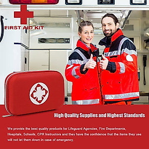 WEWAK First Aid Kit - 175pcs, Compact First Aid Kit with EVA Case and Bag, for The Car, Home, Boat, School, Camping, Hiking, Office, Sports