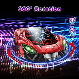 JELOSO Remote Control Car, 4WD 2.4GHz Fast RC Drift Stunt Race Car 360°Rotating Hobby RC Sport Car with LED Lights & Music, Cool Vehicle Toys Birthday Xmas Gifts for Kids Boys Girls Age of 6-12