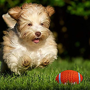 Scicalife 2pcs Pet Toys Dog Toys Pet Playthings Rugby Ball Toy for Dogs Small Dog Chew Toys Small Dog Toy Squeaky Dog Rugby Dog Toy Pet Squeaky Toy Outdoor The Dog Training Ball Football