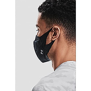 Under Armour Adult Sports Mask , Black (002)/Silver Chrome, Small/Medium