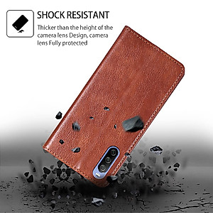 for Sony Z5 Plus/Z5 Premium Flip Case Google Anti Drop Magnetic Phone Case Brown