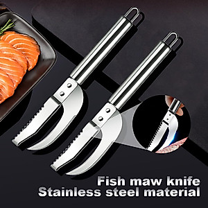 Coloday 2024 Upgrade 3 In 1 Fish Knife, Multi Fish Scale Knife 3 in 1 Stainless Steel Shrimp Whisker Peeler Tool, Multifunctional Shrimp Line Fish Maw Knife Cleaner Tool Kitchen Accessory (1)
