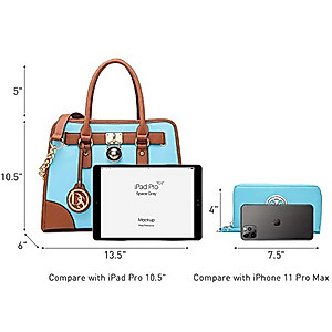 Women Designer Handbags and Purses Ladies Satchel Bags Shoulder Bags Top Handle Bags w/Matching Wallet