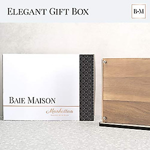 Stylish Large Magnetic Knife Holder - Holds 16+ Knives | Acacia Wooden Knife Block Without Knives | Wide Kitchen Magnetic Knife Holder | Double Sided Kitchen Knife Storage Organizer Block