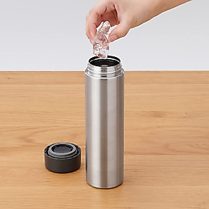 Muji 44593776 Stainless Steel Insulated Bottle, Approx. 16.9 fl oz (500 ml)