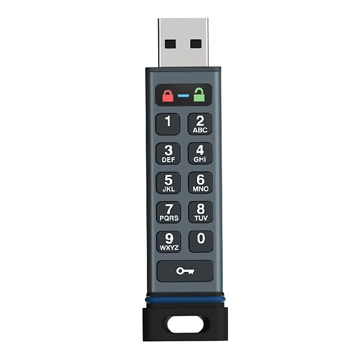 SecureData SecureUSB Duo 16GB Hardware Encrypted USB 3.0 Flash Drive FIPS 140-2 Level 3 Unlock via Keypad or Phone app TAA Compliant, CJIS, HIPAA, CMMC, GDPR Compliant, Works with Mac and Win Free AV