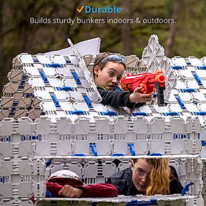 Blaster Boards - 6 Pack | Kids Fort Building Kit for Nerf Wars & Creative Play | 276 Piece Set