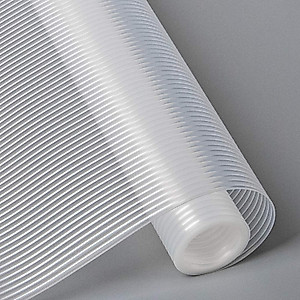 Shelf Liners for Kitchen Drawers -12 x 59 Inch, Non Adhesive Cabinet and Drawer Liner, Waterproof Liners for Drawers and Cabinets, Shelves, Cupboard, Refrigerator-White