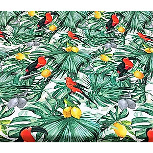 Tropical Toucan Birds,Lemons Floral Print Upholstery Fabric(200x140cm)-HDTF-0642-200