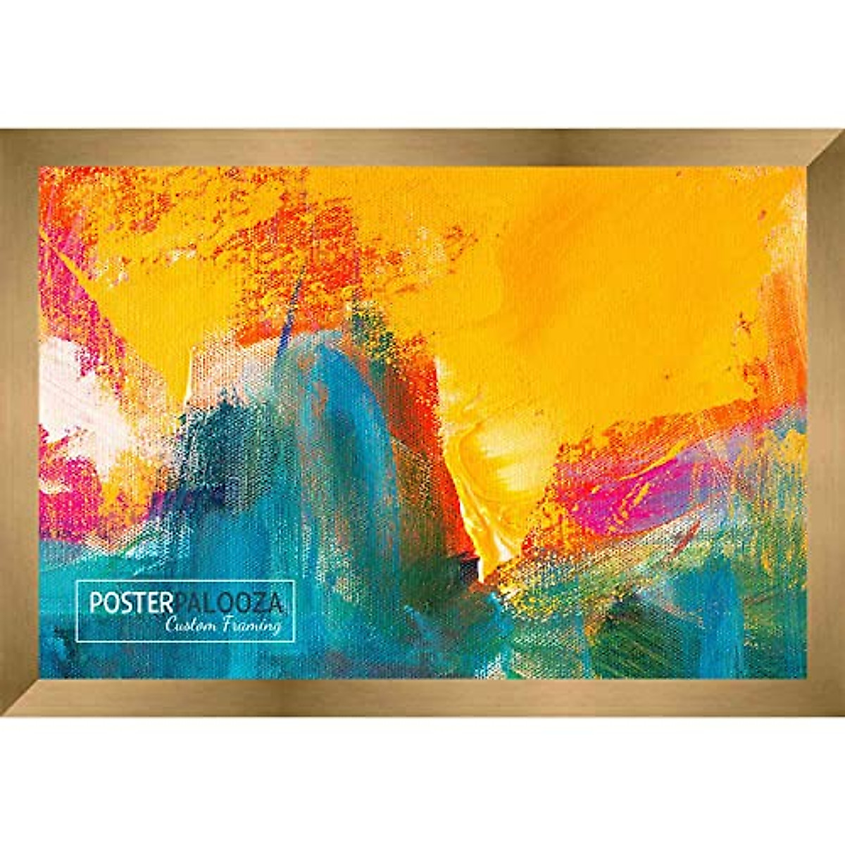 6x9 Frame Gold Bronze Wood Picture Frame - UV Acrylic, Foam Board Backing, & Hanging Hardware Included!