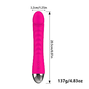 G-Spot Silent Vibrator Realistic Dildo for Women with 10 Vibration, Small Shaped Vibrating Machine Clitoris Nipple Vagina Massagers Soft Liquid Silicone Waterproof Adult Sex Toys Solo Play or Couples
