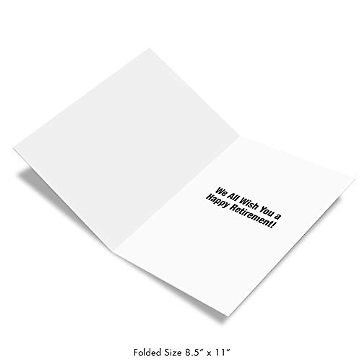 NobleWorks, Retired Warning Sign - Big Funny Group Retirement Card (8.5 x 11 Inch) J3221RTG-US