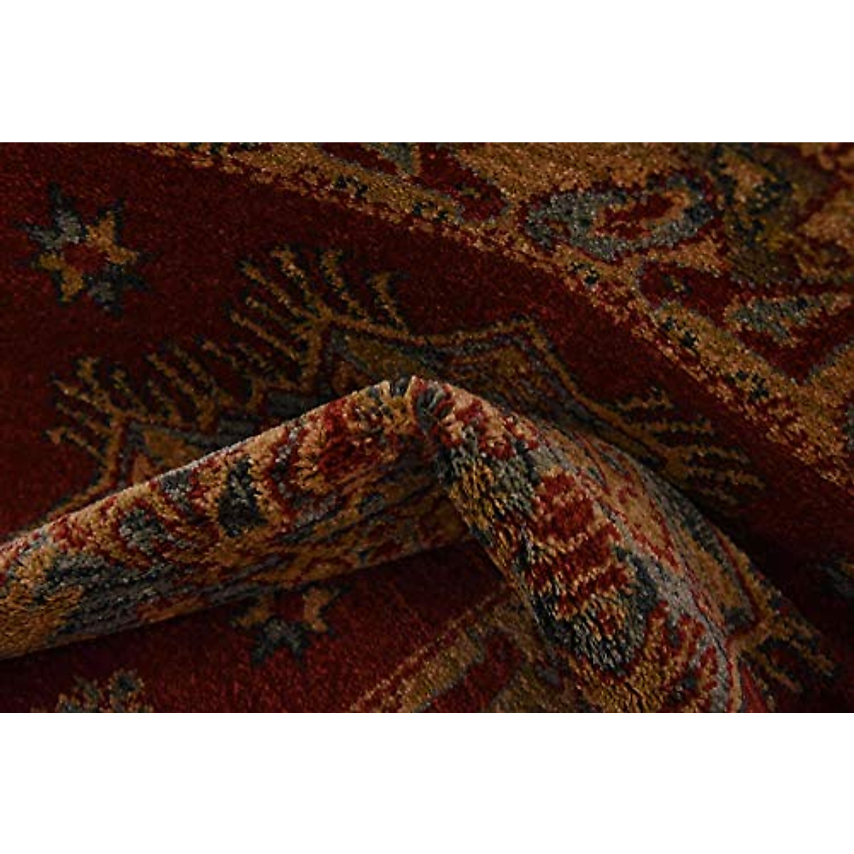 Unique Loom Sahand Collection Traditional Geometric Classic Red Runner Rug (2' 7 x 6' 7)