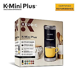 Keurig K-Mini Plus Coffee Maker, Certified Refurbished, Black (Renewed)