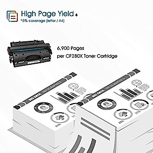 Cool Toner Compatible Toner Cartridge Replacement for HP 80X CF280X 80A CF280A Laserjet Pro 400 M401n MFP M425dn M401dne M401dn M401dw M425dw Laserjet Pro 400 Toner M401 M425 Printer (Black, 2-Pack)
