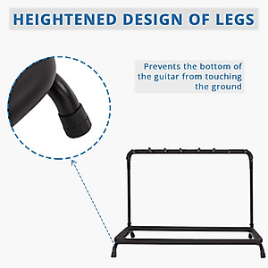 Ktaxon 3/5/7/9 Multiple Guitars Stand Display Stand Guitar & Ukulele & Bass & Banjo Holder for Band, Studio, Home (Round-7 Holder)