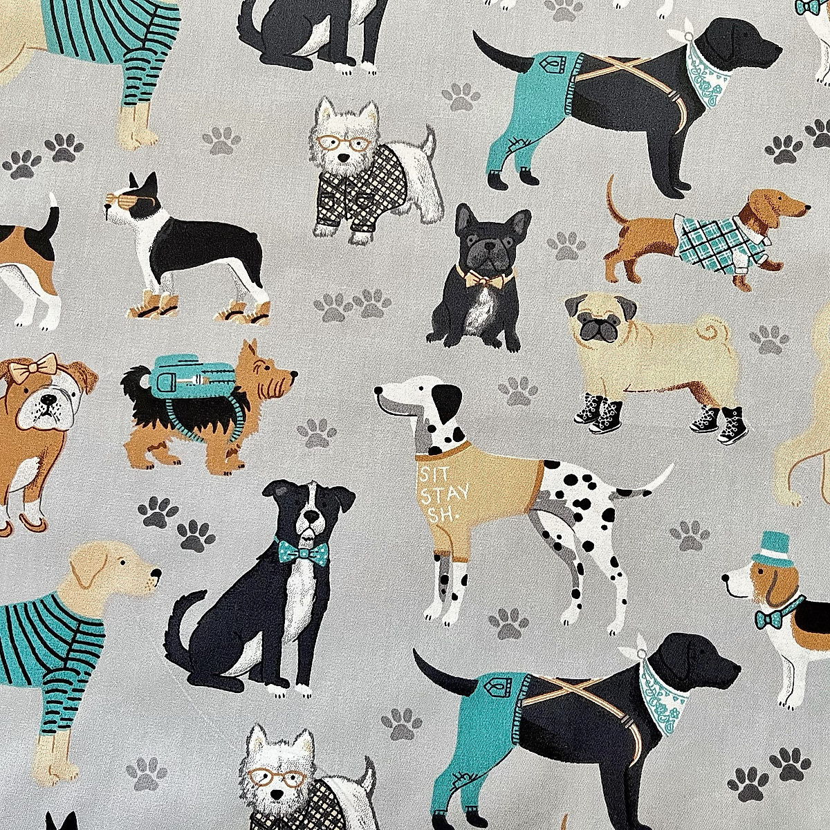 100% Cotton Fabric by The Yard for Sewing, Quilting, DIY Crafts - 62 Inches Wide (No. 29 - Dogs)