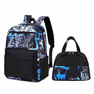 Sunborls Backpack for Teen Girls Lightweight High-capacity Middle Student Bookbag Women Backpack With Lunch bag Pencil Bags Student Bookbags 3Pcs(cow pattern)