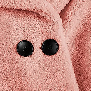 rrhss Baby Girls Faux Fur Teddy Long Coat Tollder Kids Winter Fleece Jacket Warm Outwear Clothes