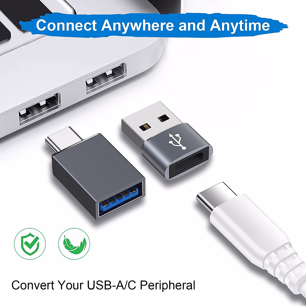 4 PC USB C to USB Adapter/USB-C to USB-A,USB to USB C Adapter/USB A to USB C Connect USB Adapter and Type C or Power Cable Converter for Samsung A13 A53 S23 A14 A11 A12 A21 A51 A71 A32