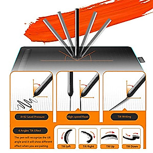 LetSketch Graphics Drawing Tablet 8.4 x 5.6 Inches Ergonomic 8192 Levels Battery-Free Stylus Pen Tablet 5 Customized Shortcut Keys Compatible with Windows/Mac OS/Android for Teachers Students Creators