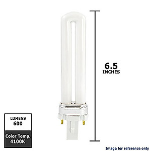 SYLVANIA 20305 - CF9DS/841/ECO - 9 Watt CFL Light Bulb - Compact Fluorescent - 2 Pin G23 Base - 4100K -