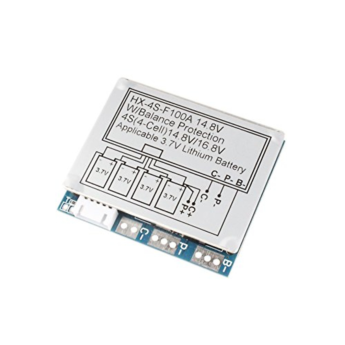 NOYITO 100A 4S 3.7V Lithium Battery Protection Board 14.8V with Balance Over-Current Over-Charge Over-Discharge Protection