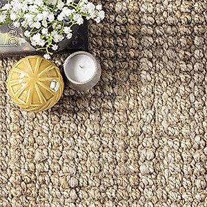 nuLOOM Daniela Farmhouse Chunky Jute Area Rug, 5' x 7' 6", Natural