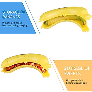 Yosoo123 Banana Protector Box, Cute Plastic Fruit Banana Protector Box Holder Case Lunch Container Storage 19.5x13x4.4cm/7.6x5.1x1.7inch