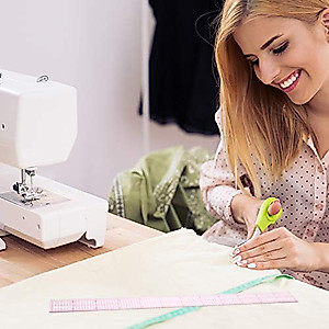 4 Pieces Clear Plastic Ruler Grid Ruler Transparent Ruler Metric Ruler Plastic Straight Measuring Tool Ruler Set for Clothes Design Sewing, 6 Inches, 12 Inch, 15 Inch