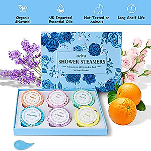 Oziva Aromatherapy Shower Steamers - Nighttime Shower Tablets, Shower Bombs - Easter Basket Stuffers Gifts for Women and Men - Self Care and Relaxation Stress Relief