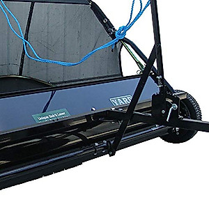 Yard Tuff 42 Inch Quick Assembly Tow Style Lawn Yard Sweeper with Brush Height Adjustment and Mesh Bag for Debris, Leaves, Grass, and More