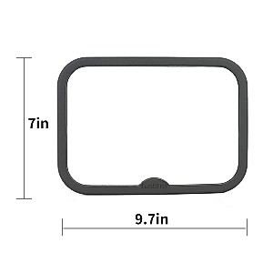 Funbliss Baby Mirror for Car, Safety Car Seat Mirror for Baby Rear Facing with Anti-vibration, Shatterproof, Crash Tested and Certified,Black
