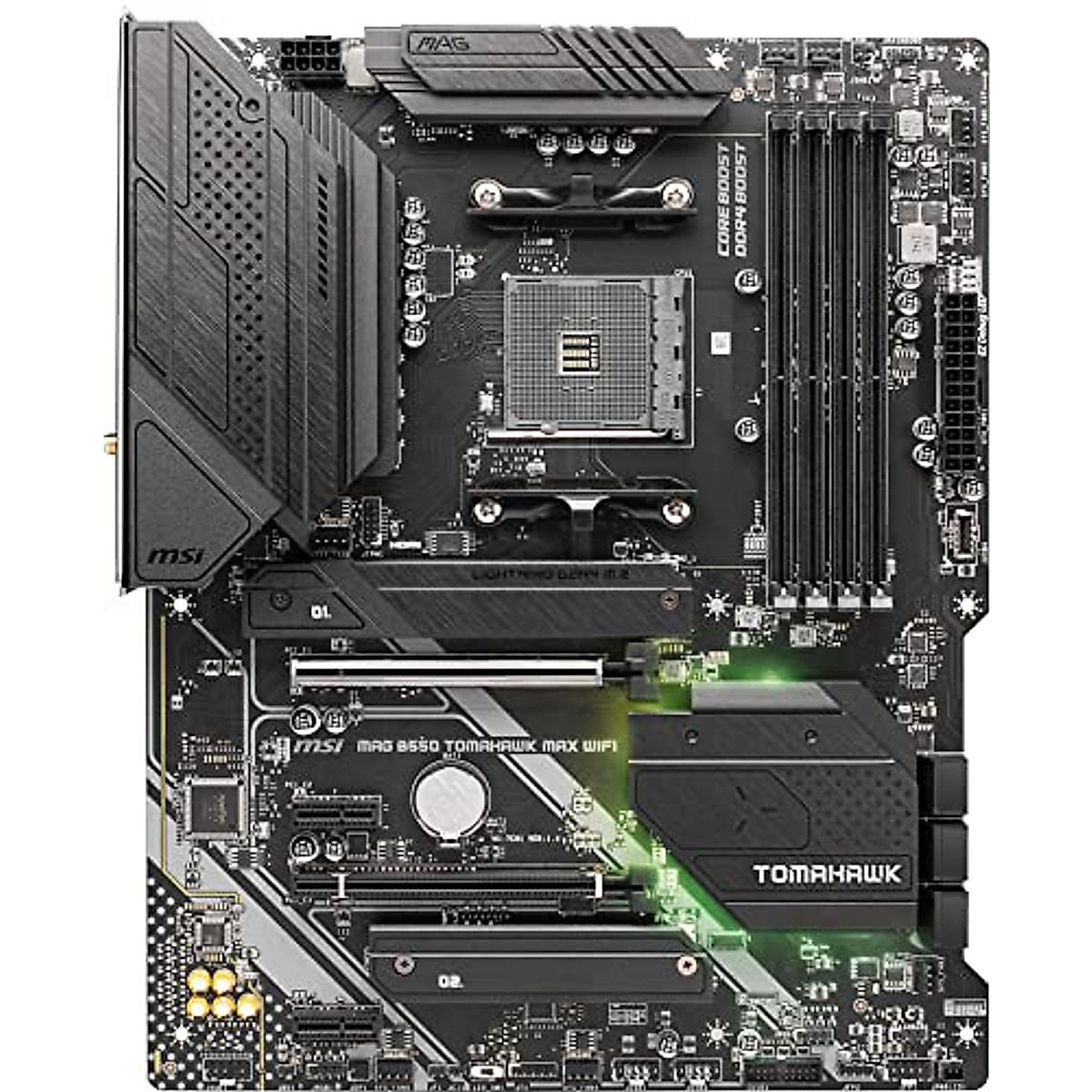 MSI MAG B550 Tomahawk MAX WiFi Gaming Motherboard (AMD AM4, DDR4, PCIe 4.0, SATA 6Gb/s, M.2, USB 3.2 Gen 2, HDMI/DP, ATX, Wi-Fi 6E, AMD Ryzen 5000 Series Processors) AMD Gaming Motherboards (Renewed)