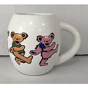 Bioworld Grateful Dead Dancing Bears 18 oz Oval Ceramic mug