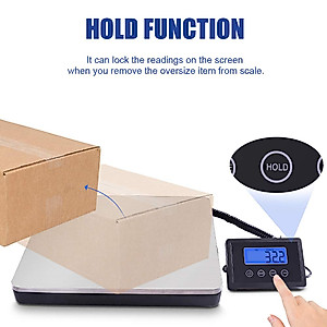 Fuzion Shipping Scale 360lb with High Accuracy, Stainless Steel Heavy Duty Postal Scale with Timer/Hold/Tare, Digital Postage Scale for Packages/Luggage/Post Office/Home, Battery & DC Adapter Included