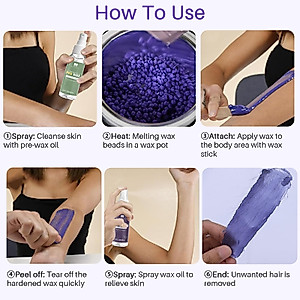 BLITZWAX Hard Wax Beads for Hair Removal 1lb Black Cologne Wax Beans for Coarse Hair Brazilian Wax for Bikini, Underarms, Back and Chest Large Refill Waxing beads for Women Men At Home Waxing