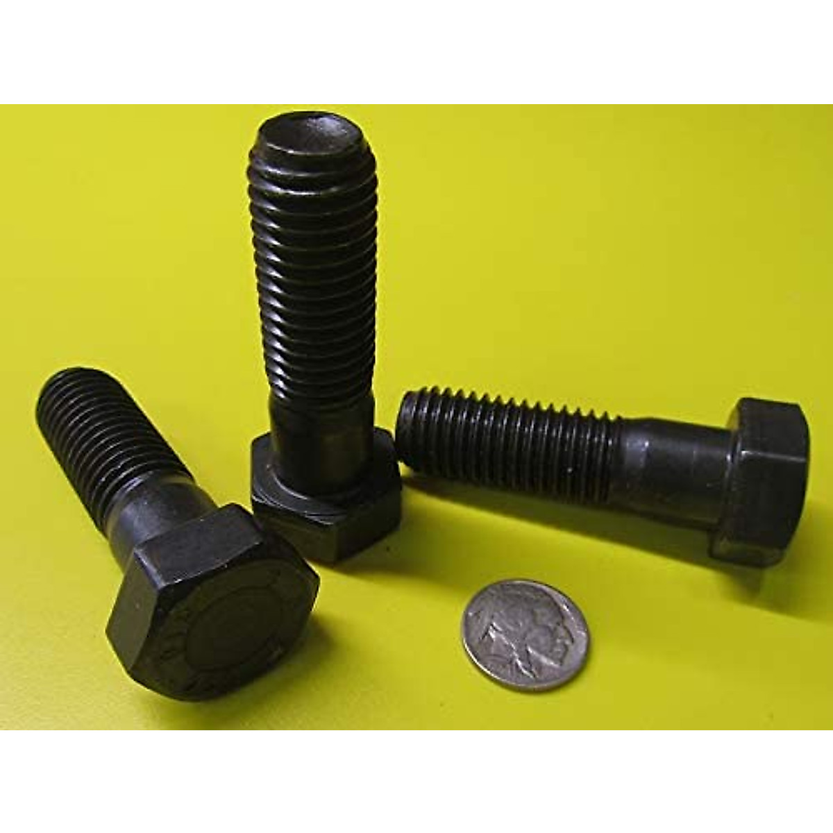 Generic Class 10.9 Steel Hex Bolts M18 x 2.5 mm x 60 mm Long PT 5 pcs, Bolt-1699-21-11, Black