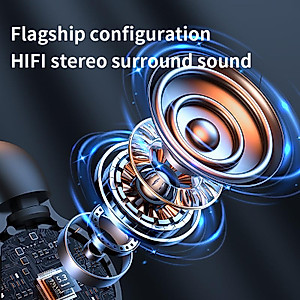 Open Ear Clip Headphones, Wireless Earbuds Bluetooth 5.3, Sports Earbuds Built-in Microphone with Charging Case & Display, Waterproof Fitness Earbuds for Running