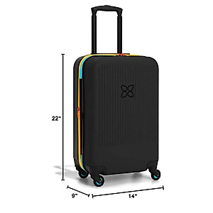 Sherpani Meridian, 22 Inch Expandable Hardshell Carry-On, Lightweight 22" Rolling Hardside Travel Luggage for Women, Stylish & Durable Suitcase (Chromatic)