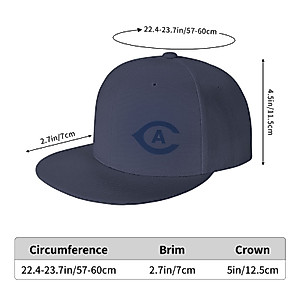 Uc Davis Aggies University Logo Baseball Cap Adjustable Size for Men and Women Firm Duck Flat Brim Cap Navy Blue