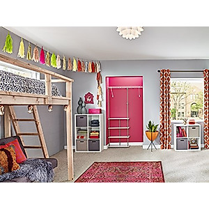 ClosetMaid 55300 Closet Maximizer with (4) Shelves & Double Hang Rod, Tool Free Add On Unit, White Finish,11.6 x 53 x 74 inches