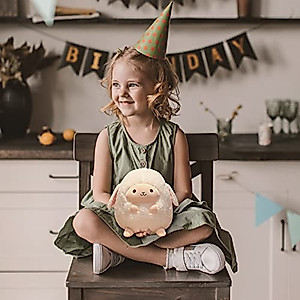 YIDE Stuffed Animal Sheep Soft Cute Lamb Plush Doll Sheep Play Toys, White Birthday Christmas Holiday Easter Thanksgiving Gift for Kids Baby Little Girl Boy Adults (9.0 in)