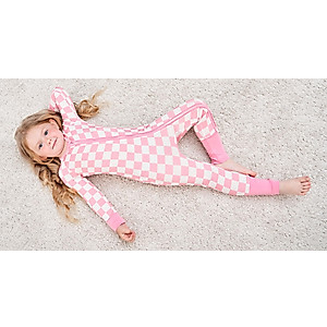 SUZEL Baby Viscose from Bamboo Pajamas - Infant Boys Girls Footless Zippy Pjs Sleep 'N Play Clothes - One Piece Romper (Pink, 3-6M)