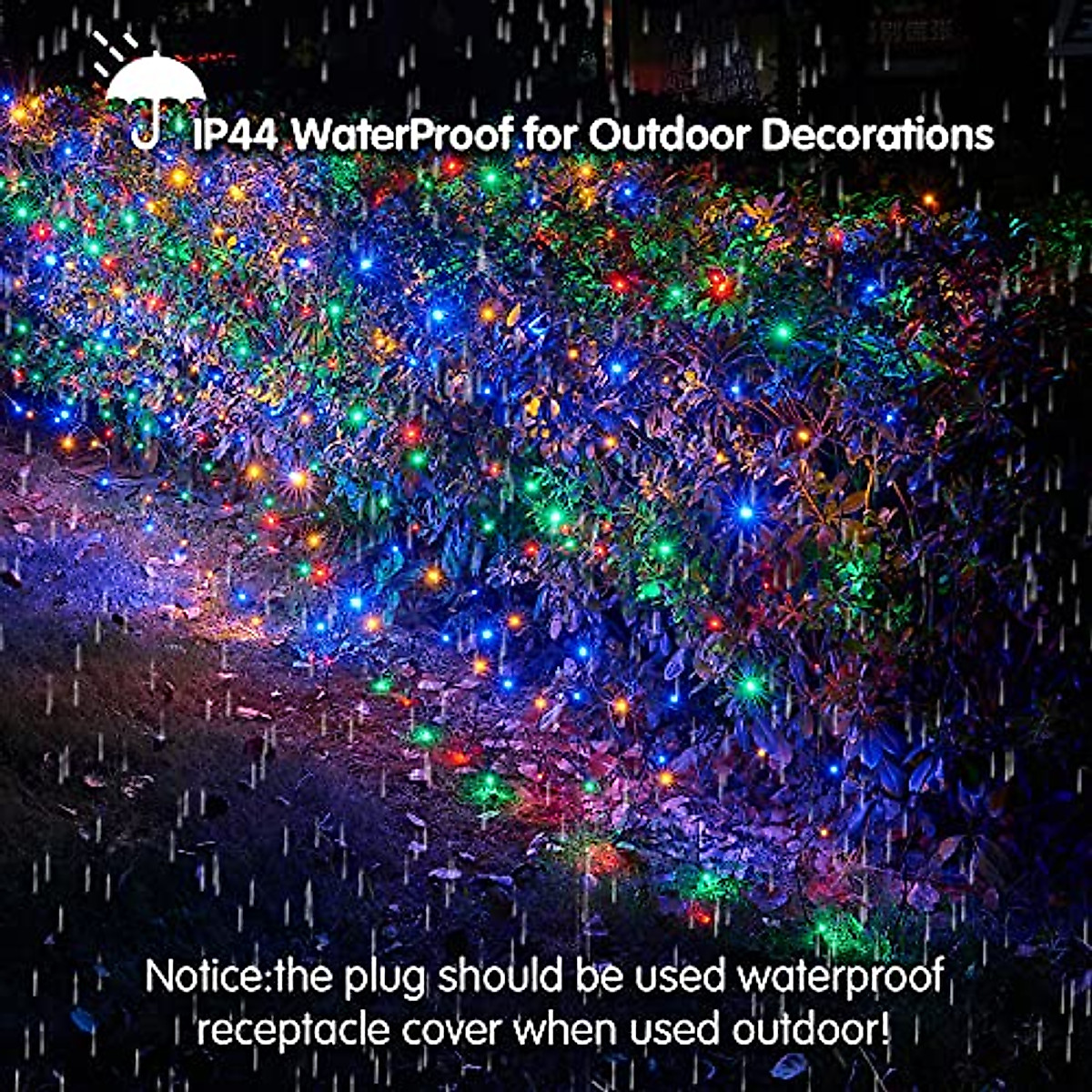 Led Christmas Net Lights Outdoor Christmas Decorations Lights 160LED 4ftx7ft, Connectable Outdoor Indoor Fairy Mesh Net Lights for Christmas Party, Yard, Patio, Tree, Bushes Decorations (Multicolor)