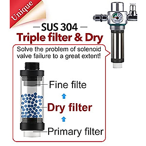 Clscea 1.3 L CO2 Cylinder Generator Kit with Solenoid Valve for Aquarium Plants (Mini)