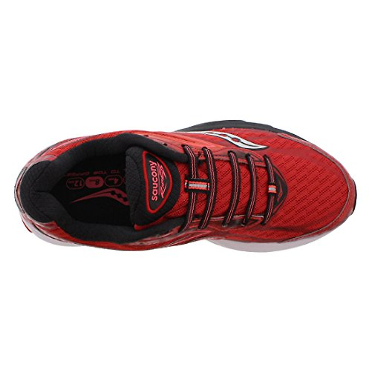 Saucony Women's Ride 8 Running Shoe, Red/Black, 5 M US