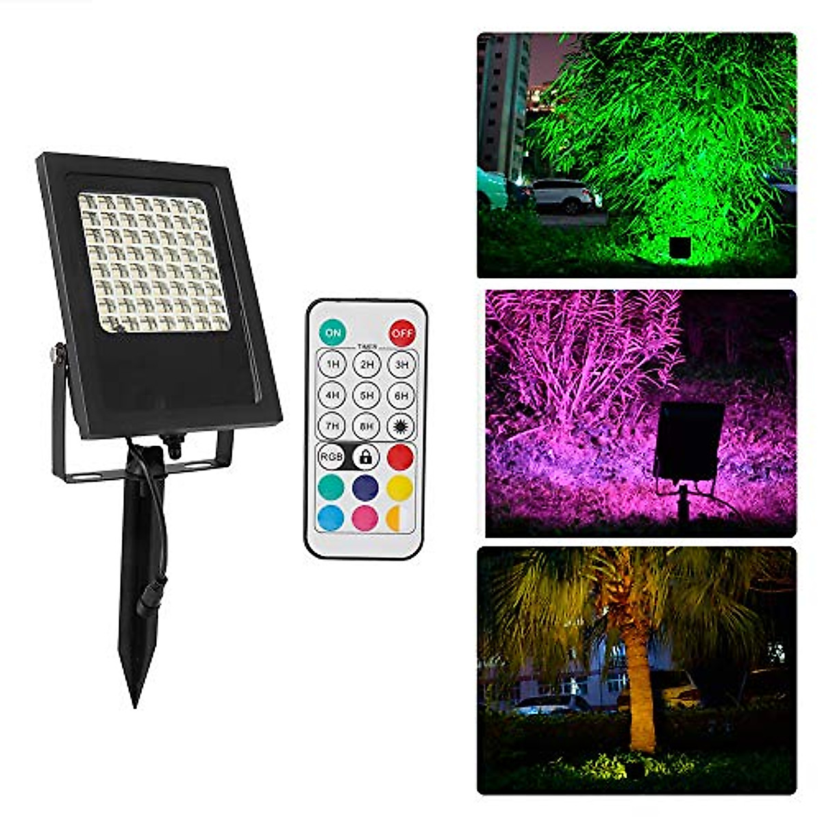 PBOHUZ Garden Light-Solar Powered LED Ground Light Outdoor Lawn Lamp for Home Garden Courtyard Outdoor