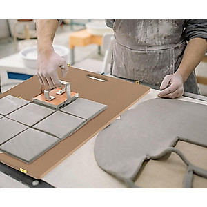 DAFENCHI Clay Wedging Board, 25" x 16.5" Portable Clay Board with Built-in Handle, Ceramics Pottery Tools, Large Clay Mat for Pottery